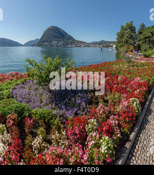 Switzerland, Europe, Lugano, Ticino, Parco Civico, Lake Lugano ...