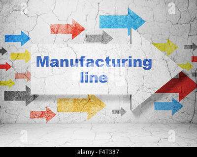 Manufacuring concept: sign Manufacturing Line on Building background ...