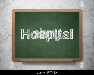 Healthcare concept: Hospital on chalkboard background Stock Photo - Alamy