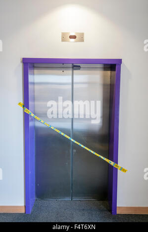 Elevator Lift Out Of Order Broken Guard Health and Safety Stock Photo ...