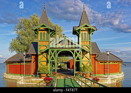 Bath island, Szigetfürdö, flat lake, Balaton Stock Photo - Alamy