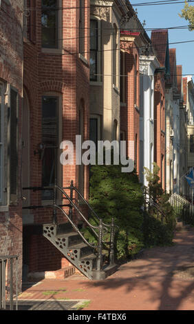 Old style brick townhouse Stock Photo - Alamy