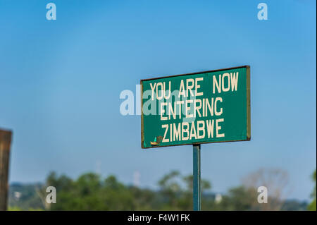 Border sign of Zimbabwe Stock Photo - Alamy