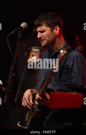Prerov, Czech Republic. 22nd Oct, 2015. Bassist Michael League, left ...