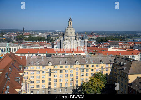 General view of Dresden, capital of the state of Saxony, with its Stock ...