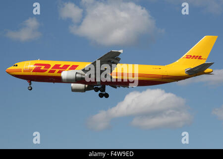 Aviation Airlines DHL cargo Airbus A300 aircraft taking off from Luton ...