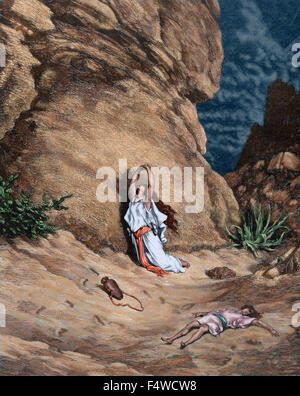 Hagar. Biblical person in the Book of Genesis. Egyptian handmaid of ...
