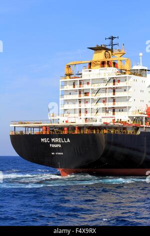 Container ship MSC Mirella sailing Stock Photo - Alamy
