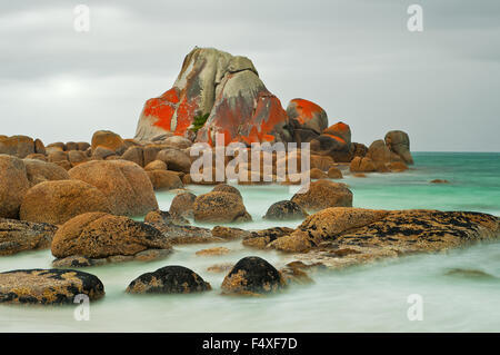 Rocks at Picnic Point, Mount William National Park in soft evening ...
