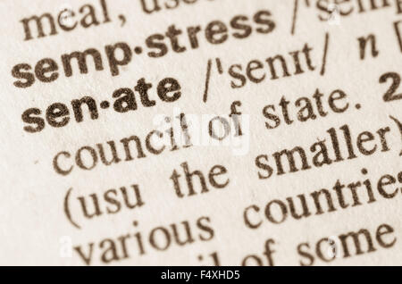 Definition of word parliament in dictionary Stock Photo - Alamy