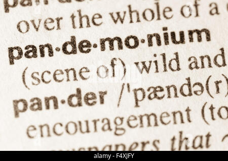 Definition of word inferno in dictionary Stock Photo - Alamy