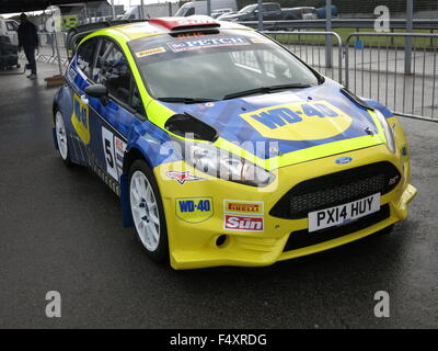 Ford fiesta mk7 Rally car in blue and yellow WD40 WD-40 livery at ...