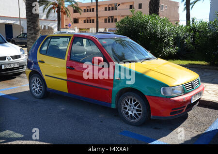 multi coloured VW Polo Harlequin Stock Photo - Alamy