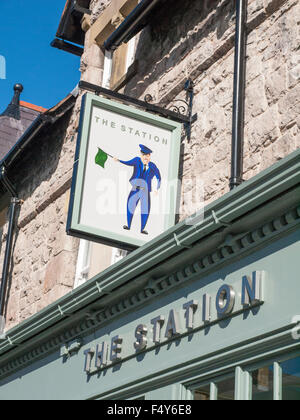 The Station pub in Colwyn Bay Wales UK Stock Photo - Alamy