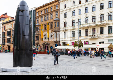 Statue in Namesti Svobody, main square, Brno Stock Photo - Alamy