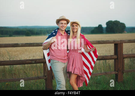 happy family in country style Stock Photo - Alamy