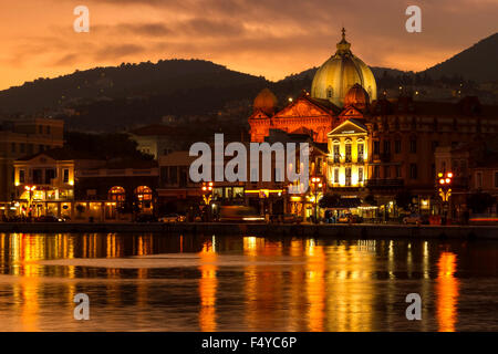 View of Mytilene seaside port, Lesvos island, Greece Stock Photo - Alamy