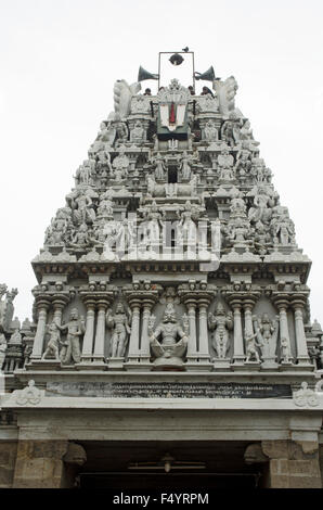 Facade of Parthasarathy temple, a Hindu temple of Lord Krishna in ...