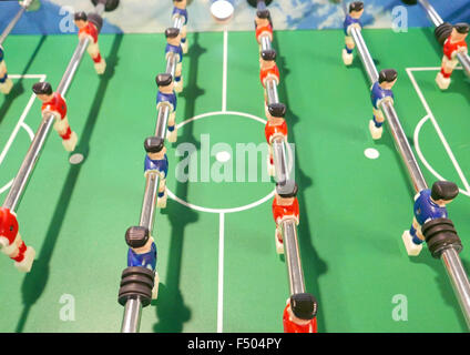 Colorful indoor soccer football game machine closeup Stock Photo - Alamy