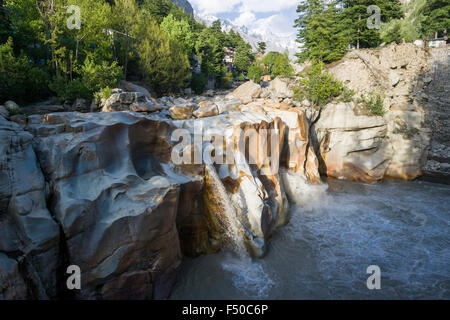Waterfall. Ganges river. Gangotri. Uttarakhand. India. Surya Kund on ...