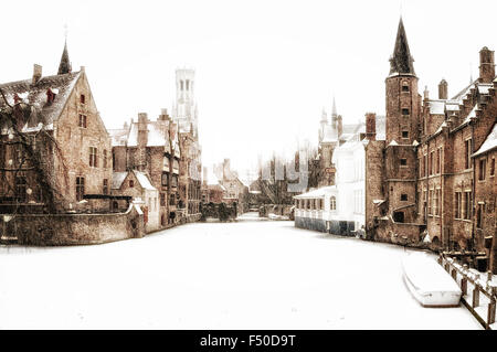 Bruges in snow Stock Photo - Alamy