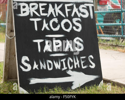 Breakfast Tacos sign in Austin, Texas Stock Photo - Alamy