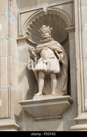 Detail of the facade of the Basilica of Our Lady of Solitude or ...