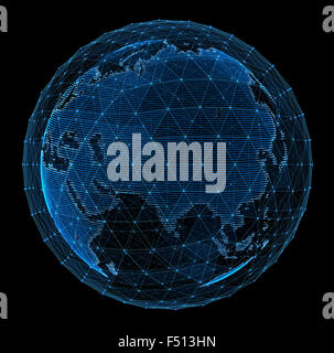 Abstract map of the global telecommunications network Stock Photo - Alamy