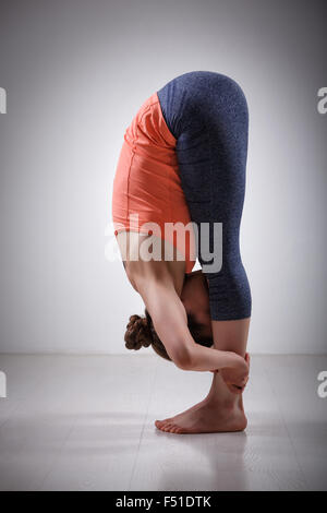 woman bending forward Stock Photo - Alamy