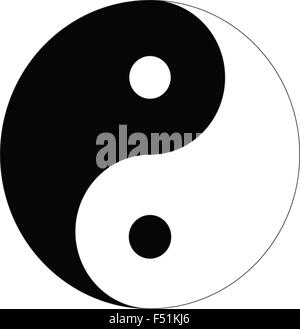Yin and Yang symbol of Taoism on night sky Stock Photo - Alamy