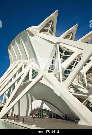 The modern architecture of the City of Arts and Sciences on a bright ...