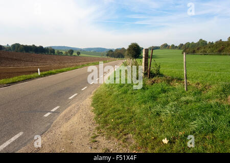 Road through Dutch Hills, Heuvelland, Typical Landscape in southern ...