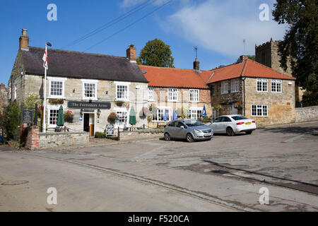 The Forresters Arms pub in Kilburn, North Yorkshire, England UK Stock ...