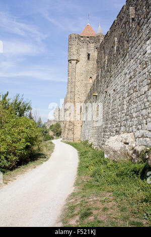 Walls of castle Carcassone Stock Photo - Alamy