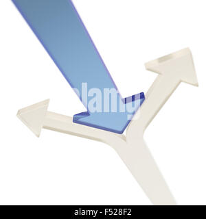 Separation arrows concept on white background Stock Photo - Alamy