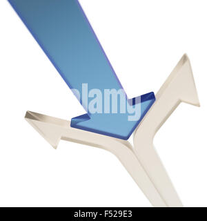Separation arrows concept on white background Stock Photo - Alamy