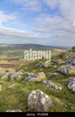 Autumn on Brown Clee Hill from the summit of Titterstone Clee Hill ...