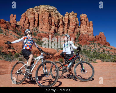 Bicyclists at Chicken Point in Sedona Stock Photo - Alamy