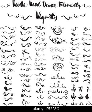 Ornate page header in doodle style. Decorative border Stock Vector ...
