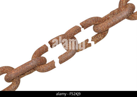 Close up of a Dusty Chain with Broken Link Stock Photo - Alamy