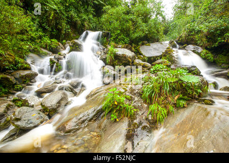 Waterfall In Machay Mountain Close To Banos Ecuador Stock Photo - Alamy