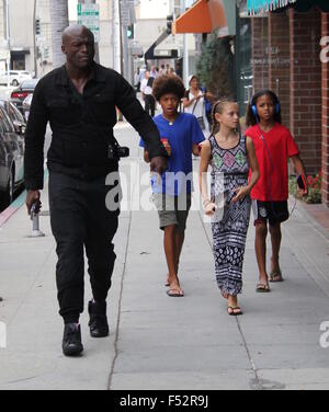 Seal and his children out and about in Beverly Hills Featuring: Seal ...