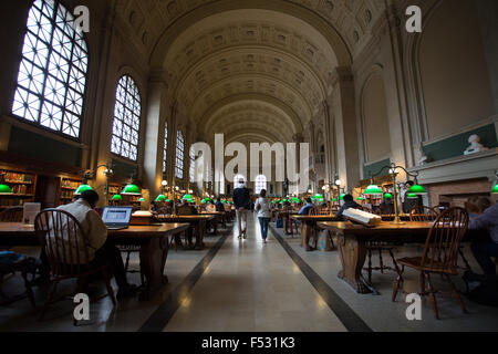Boston Public Library Reading Room - Boston, Massachusetts, USA ...
