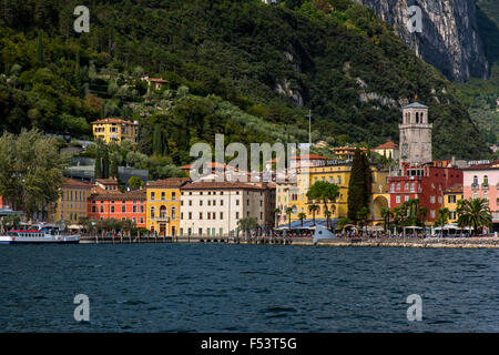 Riva del Garda, Trentino, Italy: old touristic city on the Garda lake ...