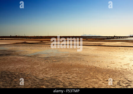 View of salt pans, Trapani. Sicily Stock Photo - Alamy