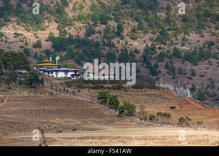 Chimi Lakhang (temple) near Lobesa, Punakha, Western Bhutan Stock Photo ...