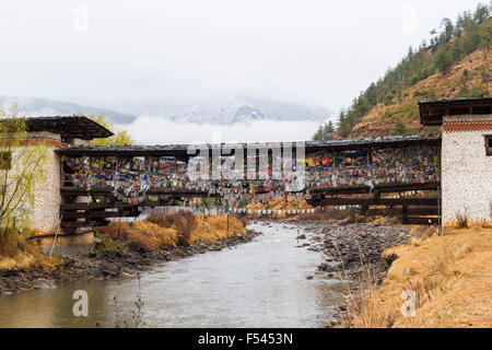 bridge in thimphu in bhutan Stock Photo - Alamy