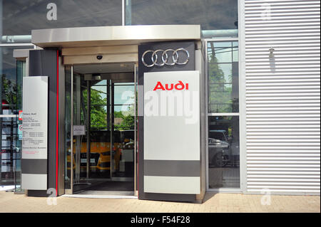 Audi car dealership sign, UK Stock Photo - Alamy