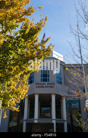 Exterior view of the Nevada State Legislature in Carson City, Nevada ...