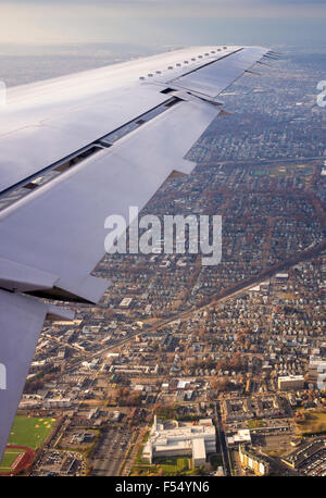 Aerial view from jet aircraft in the daytime Stock Photo - Alamy